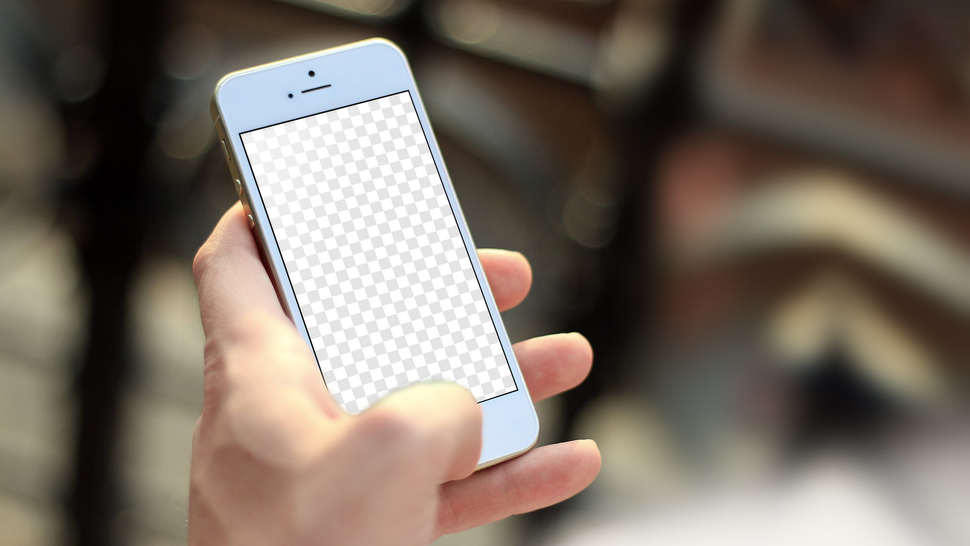 Apple iPhone 5 white hand - Hamok